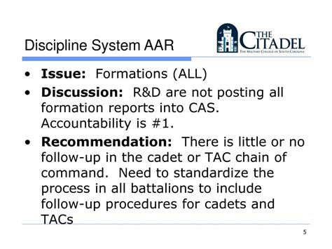 Discipline System After Action Report Sy Ppt Download