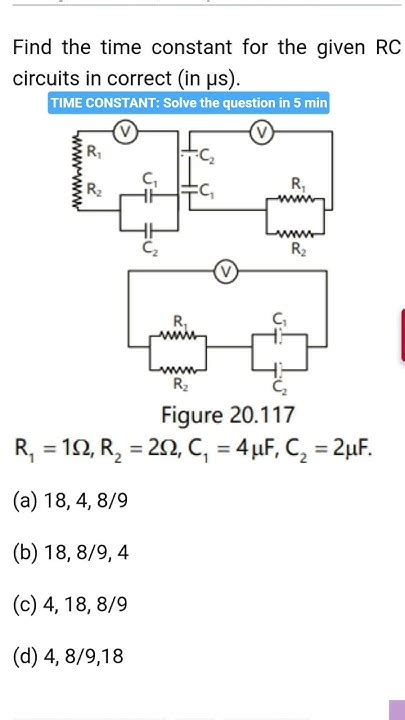 RC CIRCUIT: Time constant question - YouTube