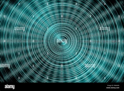 Abstract Glowing Concentric Circles Futuristic Pattern Big Data Processing Sci Fi Circuit