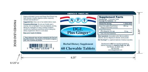 Afi Dgl Plus Ginger Helps Maintain A Healthy Digestive System Chewable