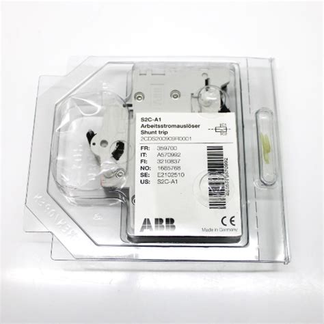 ABB S2C-A1 12-60V 1-Pole Shunt Trip Mechanism 2CDS200909R0001 – Primelec