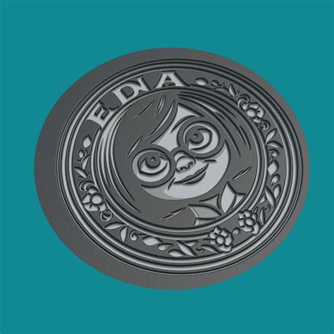 3d File Edna Mode Print Model Edna Mode Medallion Edna Mode Wall Decor 🎬 ・3d Print Object To