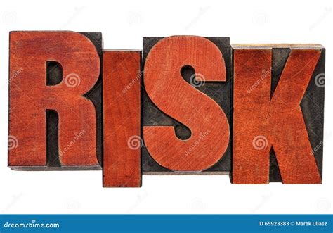 Risk Word Abstract In Wood Type Stock Image Image Of Text Risk 65923383