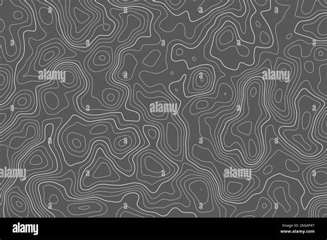 Topography Map On B Black Background Contour Line Abstract Terrain Relief Texture Geographic