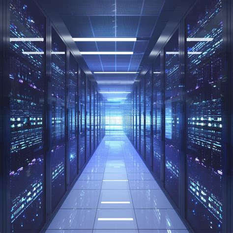 Network Security Computer Racks In A High Tech Data Center Stock Illustration Illustration Of