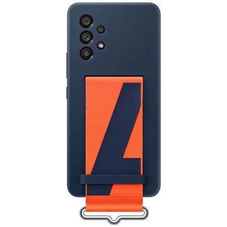 Official Samsung Navy Silicone Cover With Strap Case - For Samsung ...
