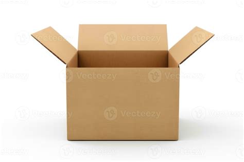 Open Cardboard Box Mockup On A White Background 27764876 Stock Photo At