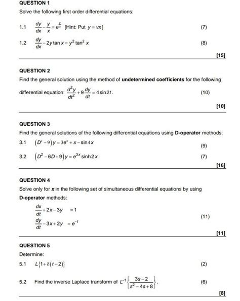 Solved Question Solve The Following First Order Chegg