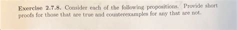Solved Exercise 278 Consider Each Of The Following