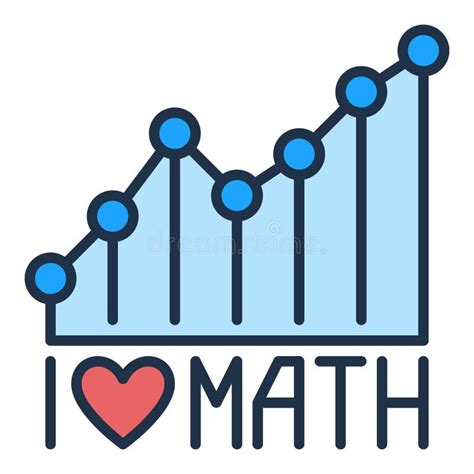 我喜欢数学矢量数学概念的彩色图标或符号 库存例证 插画 包括有 重点 箭头 设计 线路 现代 280101294