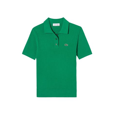 W 라코스테 케이블 폴로 스웨터 그린 Lacoste Kream