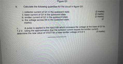 Solved B Calculate The Following Quantities For The Circuit Chegg