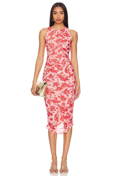 Bardot Felicia Midi Dress In Red Floral Revolve