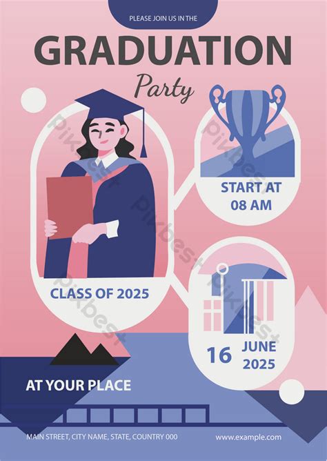 Graduation Party Flyer Template Ai Free Download Pikbest
