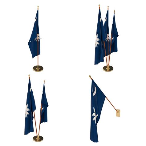 South Carolina Flag Pack 3d Model By Dragosburian