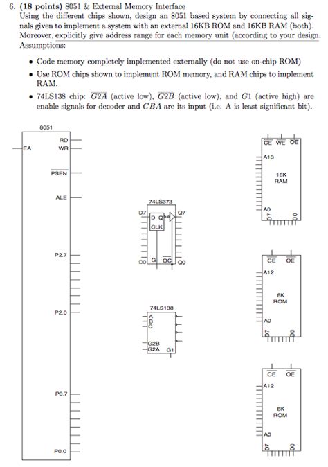 Solved Using The Different Chips Shown Design An 8051 Based
