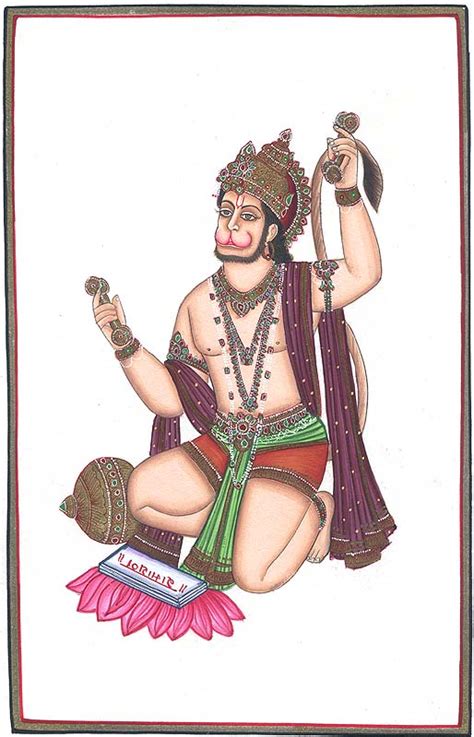 Lord Hanuman Singing Bhajans Exotic India Art
