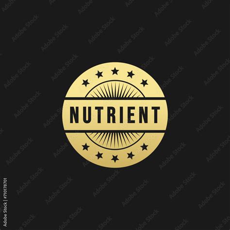 Nutrient Label Or Nutrient Stamp Vector Isolated Nutrient Label For