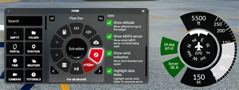 flow pro widget dashboard for microsoft flight simulator msfs
