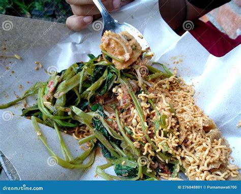 Traditional Indonesian Culinary Food Makanan Tipat Cantok Bali Or