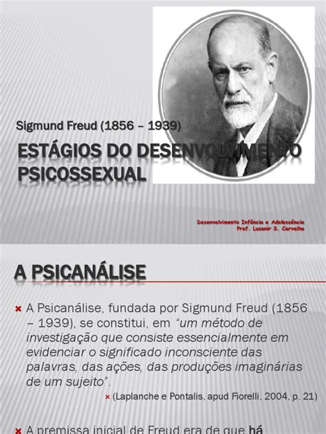 O Desenvolvimento Psicossexual S Freud 1pdf Sigmund Freud