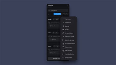 Screen Resize Adaptive Layout 3d Ui Interactive Web Design With
