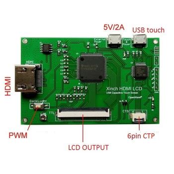 Ttl Rgb Lvds Lcd Controller Board With Touch Screen Input Pwm Adjustment V A Power Supply