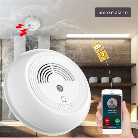 Wireless Gsm Sms Photoelectric Smoke Alarm Detector Fire Alarm