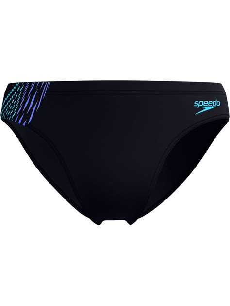 Speedo 7cm Tech Panel Briefs Blackcobalt Pop