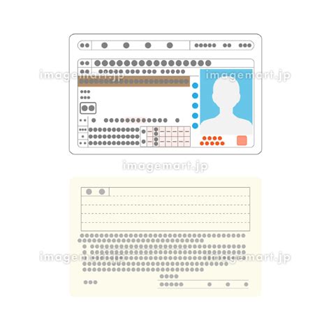 運転免許証の表面と裏面のイラスト 206647965 イメージマート