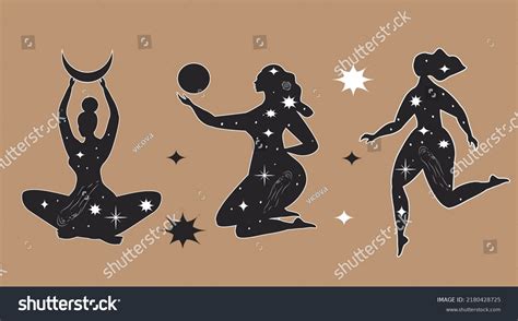 Vector Illustration Flat Style Theme Esotericism Stock Vector Royalty