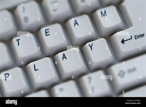 Computer Keyboard Key Text Closeup Stock Photo Alamy