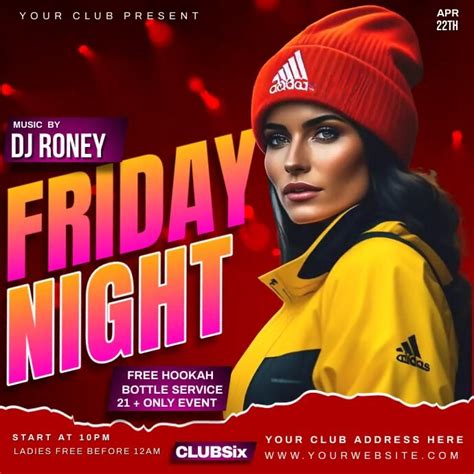 Friday Night Partysexy Adult Night Template Postermywall