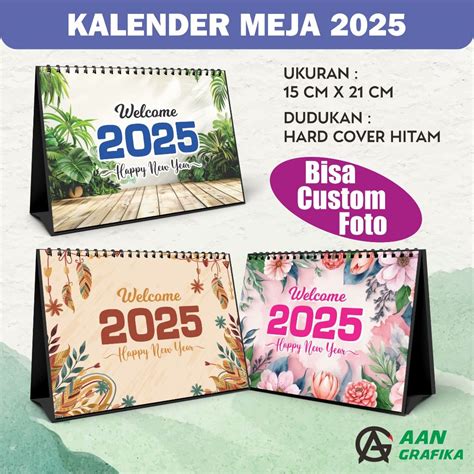 Jual KALENDER MEJA 2025 KALENDER DUDUK 2025 SPRIRAL KALENDER CUSTOM Kode HC Shopee Indonesia