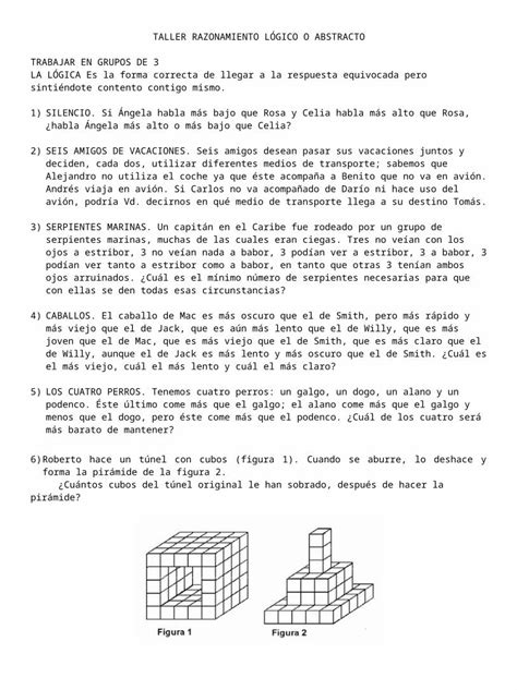 DOCX TALLER RAZONAMIENTO LÓGICO O ABSTRACTO DOKUMEN TIPS