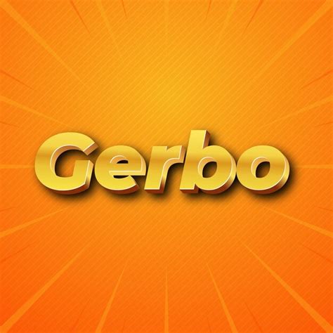 Premium Photo Gerbo Text Effect Gold  Attractive Background Card