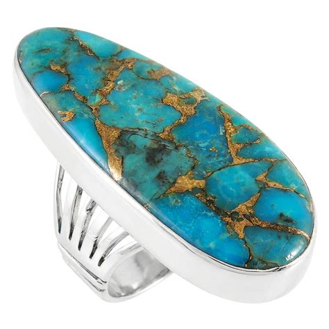 Matrix Turquoise Ring Sterling Silver R2220 C84