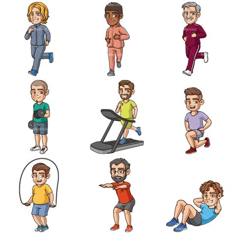 Animated People Working Out