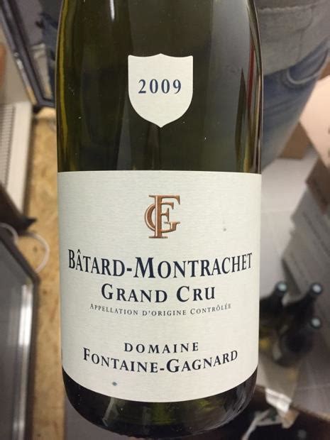 2009 Domaine Fontaine Gagnard Bâtard Montrachet France Burgundy Côte