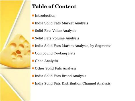 Solid Fats Market In India Ppt