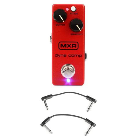 Mxr M291 Dyna Comp Mini Compressor Pedal With 3 Patch Cables Sweetwater