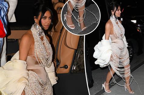 Kim Kardashian Has Post Met Gala 2023 Wardrobe Malfunction In Pearl Dress