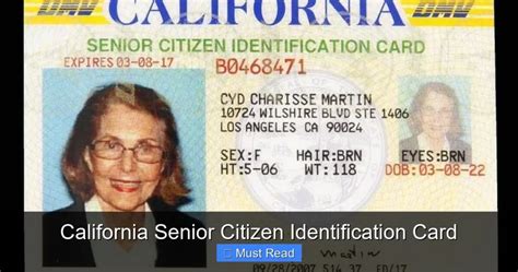 California Senior Citizen Identification Card Seniorsprotalk