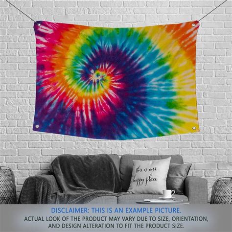 Tie Dye Tapestry Rainbow Swirl Wall Art Groovy Hippie Decor Etsy