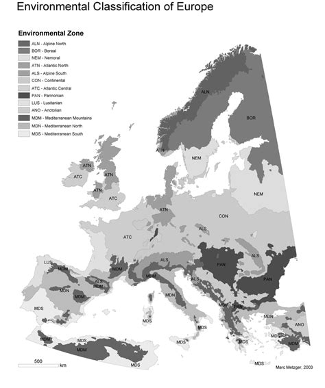 The Environmental Classification Of Europe Aggregated To 13