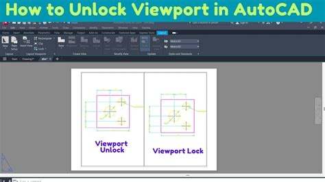 How To Unlock Viewport In Autocad Youtube