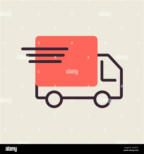 Fast Shipping Delivery Truck Vector Icon Stock Photo Alamy