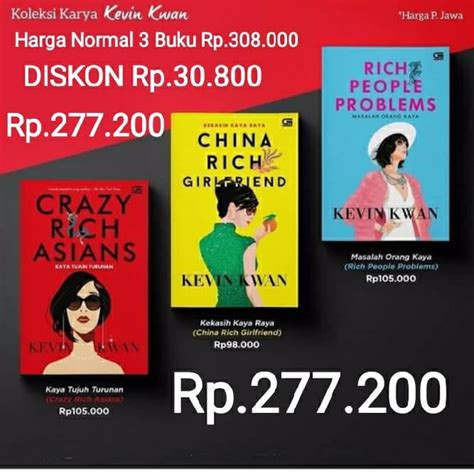 Jual Crazy Rich Asian 3 Buku Kevin Kwan Shopee Indonesia