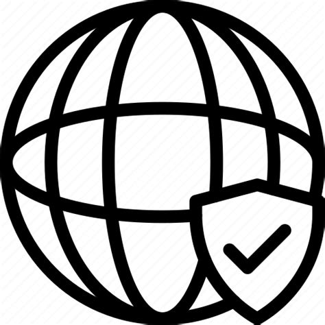 Global Grid Verified Shield Security Protected Protection Icon Download On Iconfinder
