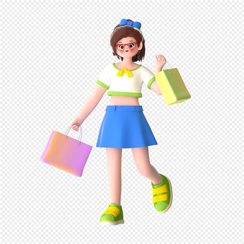 쇼핑백 쇼핑 소녀 Png 일러스트 및 벡터 이미지 무료 다운로드 Lovepik